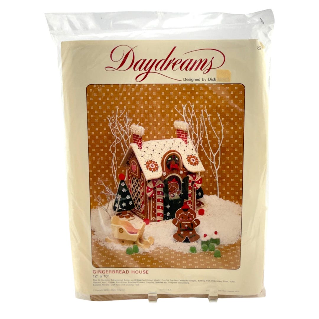 Gingerbread House Soft Sculpture Kit Daydreams #827 Vintage NIP 1984 ...