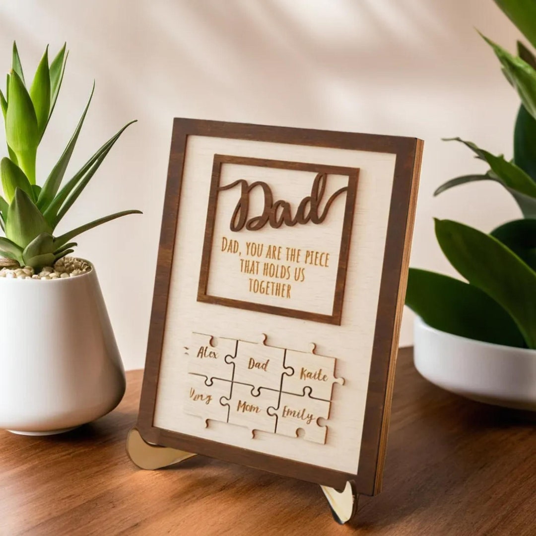 Personalized Fathers Day Puzzle Sign,custom You Are the Piece That ...