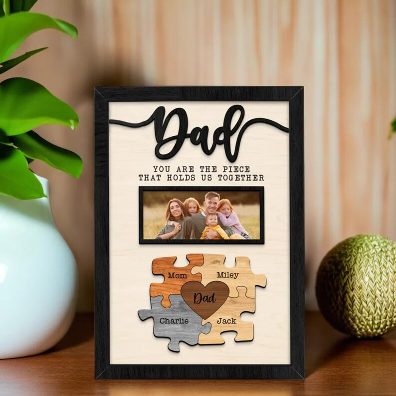 Personalized Fathers Day Puzzle Sign,custom You Are the Piece That ...