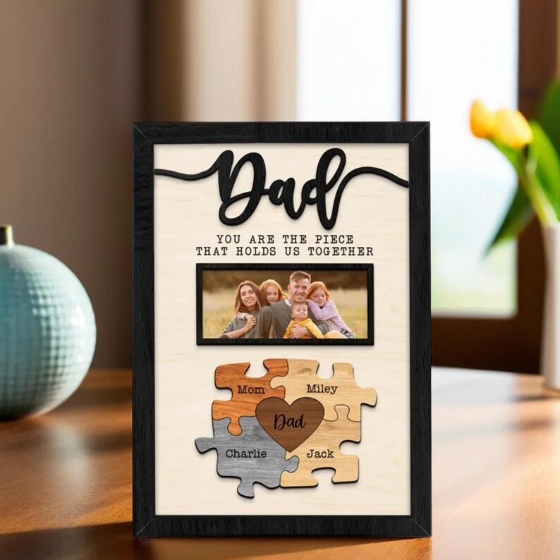 Personalized Fathers Day Puzzle Sign,custom You Are the Piece That ...