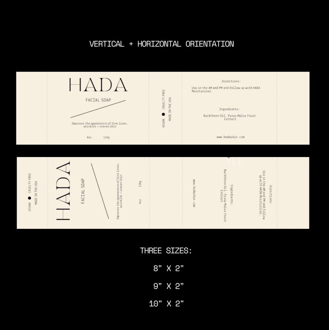 Minimal Skincare Soap Bar Label Template - Canva, Wrap Label, Modern ...