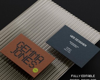 Minimalist Business Card Template Modern Small Business, Editable ...