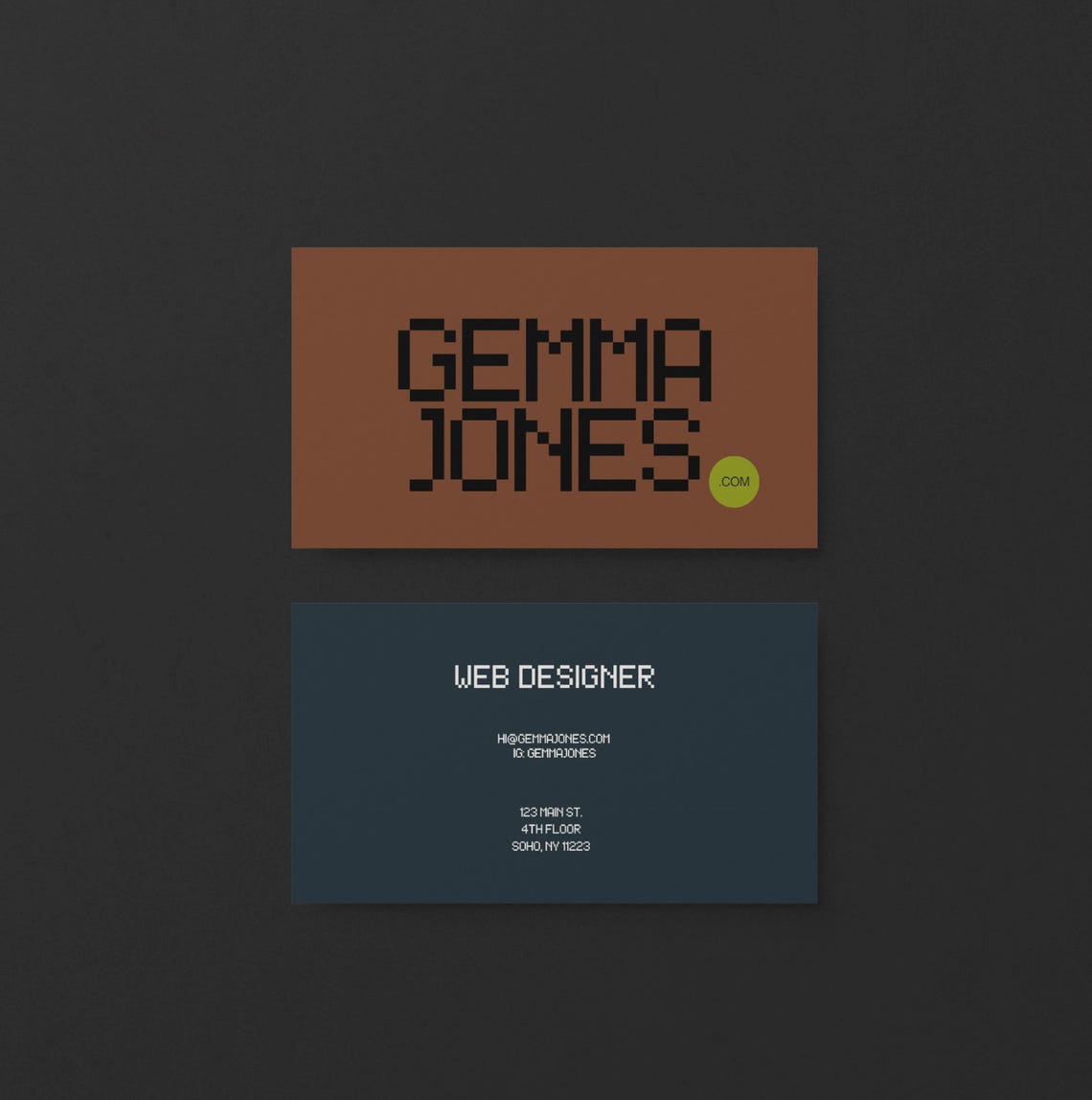 Unique Minimalist Business Card Template - Modern Small Business ...