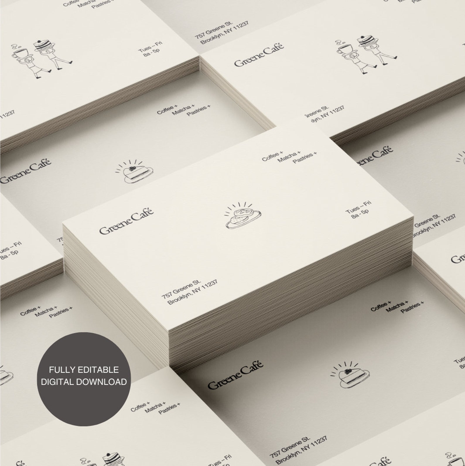 Minimalist Business Card Template Modern Small Business, Editable ...