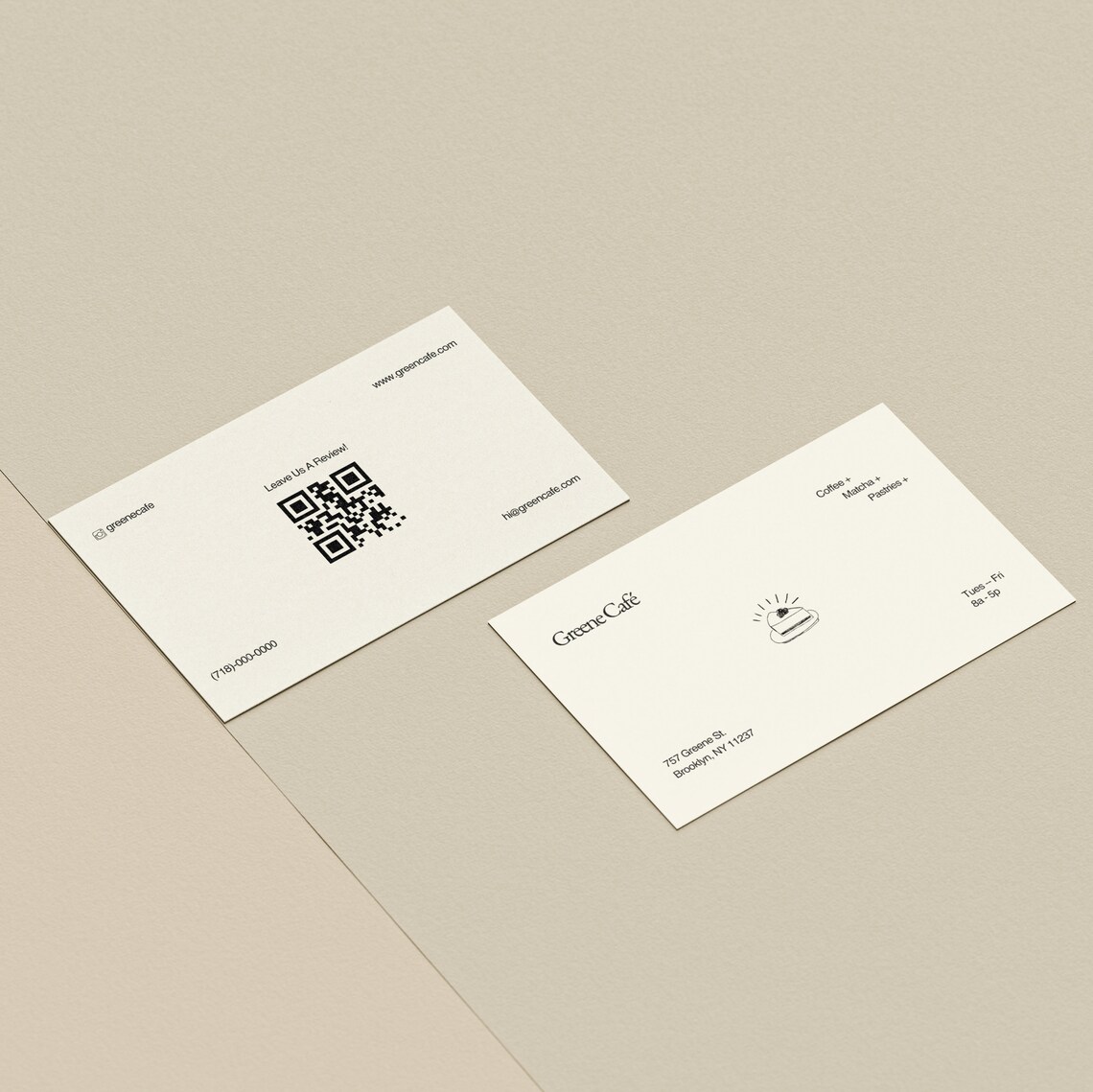 Minimalist Business Card Template - Modern Small Business, Editable ...