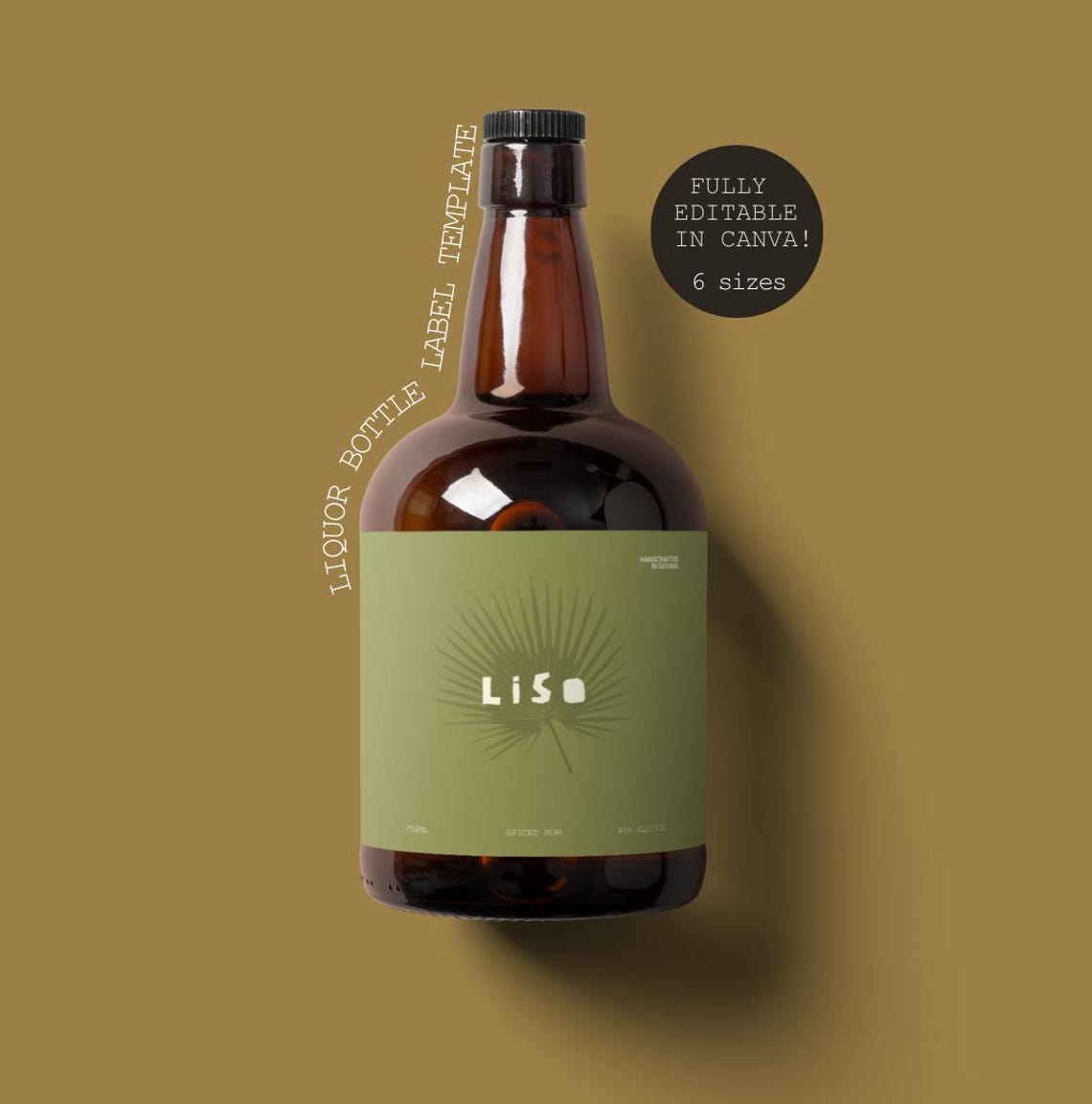 Unique Liquor Bottle Label Template - Canva, Product Packaging, Tequila ...