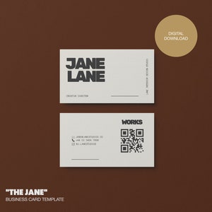Minimalist Business Card Template Modern Small Business, Editable ...