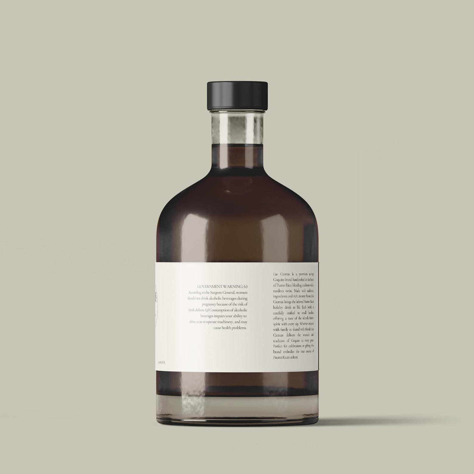 Minimalist Coquito Liquor Bottle Label Template - Canva, Product ...