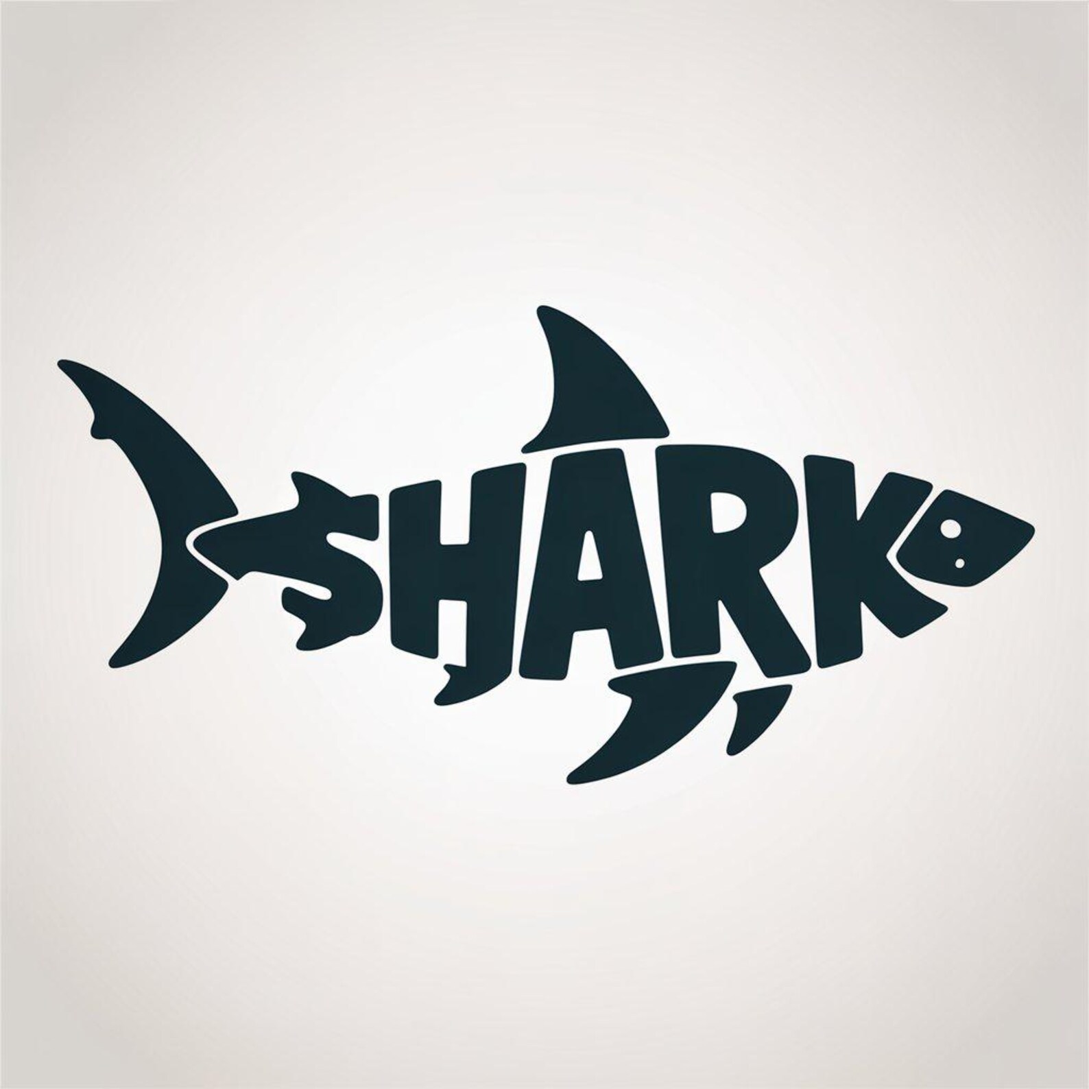 Shark Typography Art Print – Word Art Shark Illustration – Digital ...