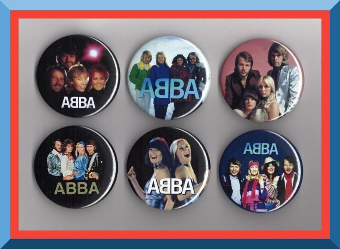 ABBA - 6 Custom Made Badges - Buttons / Waterloo - Set 2 - Etsy