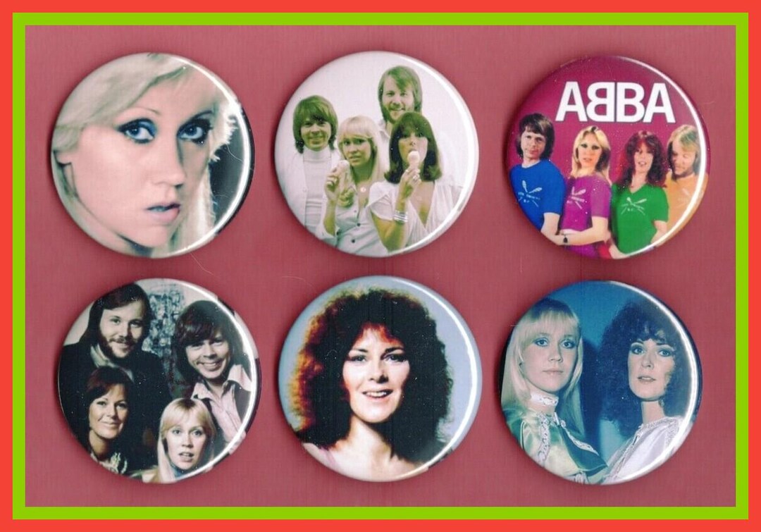 ABBA / 6 Assorted 56mm Badges - Summer Night City - Set 14 - Etsy