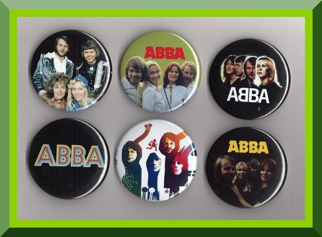 ABBA / 6 Assorted 56mm Badges - Arrival - Set 4 - Etsy