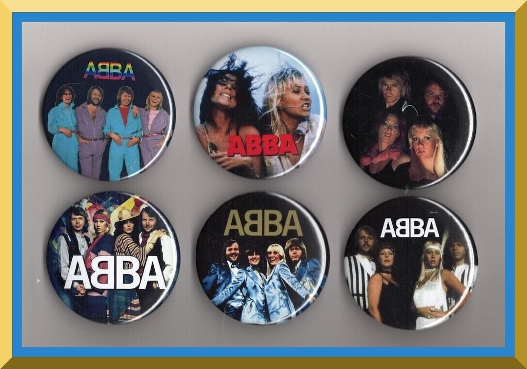 ABBA - 6 Custom Made Badges - Buttons / Fernando - Set 3 - Etsy