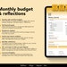 Money Journal & Monthly Budget Exercises for Money Reflections to Help ...