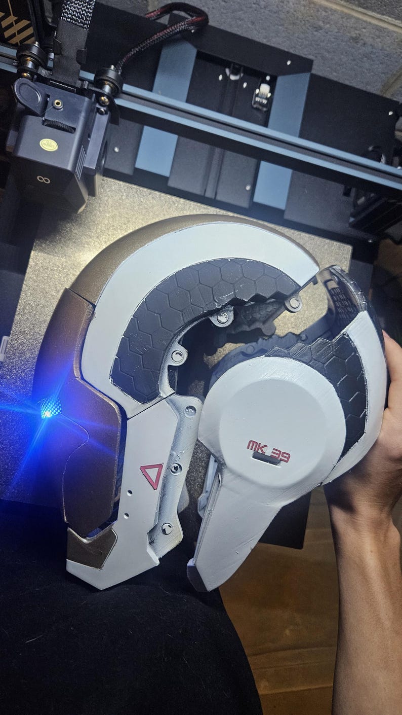 Iron Man Mk 39 Helmet With Motorized Faceplate and Magnetic Backplate ...