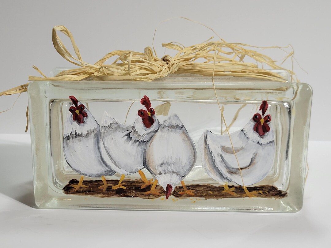 Hand Painted Chicken Decor - Etsy