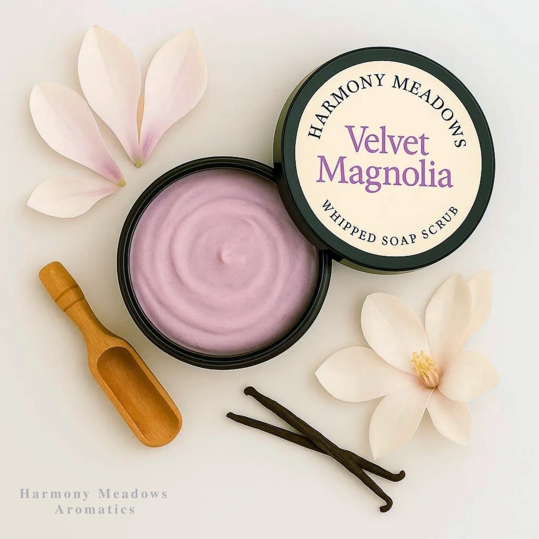 Velvet Magnolia Foaming Sugar Scrub: Whipped Soap Body Polish - Etsy