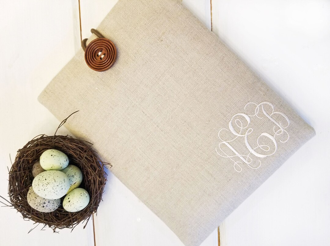 Linen iPad Case Monogram iPad Sleeve Personalized Initials iPad Mini ...