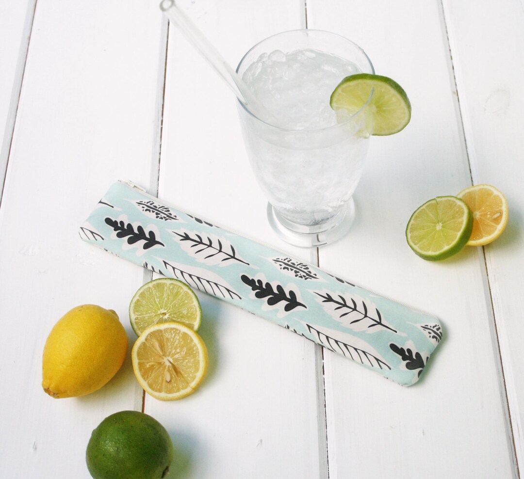 Reusable Straw Pouch, Waterproof Zipper Wet Bag Reusable Straws, Straw ...