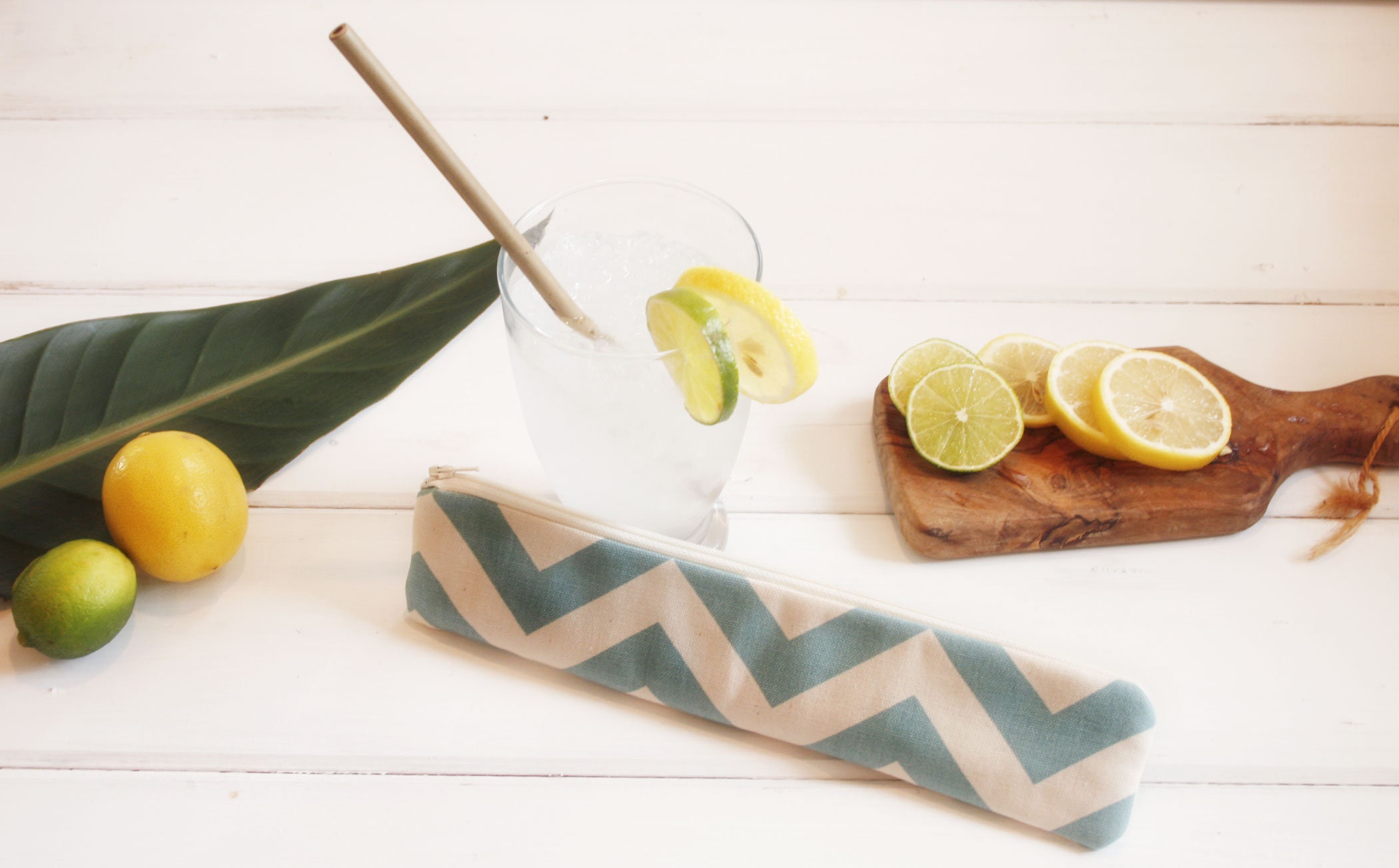 Reusable Straw Pouch Waterproof Zipper bag reusable straw - Etsy España