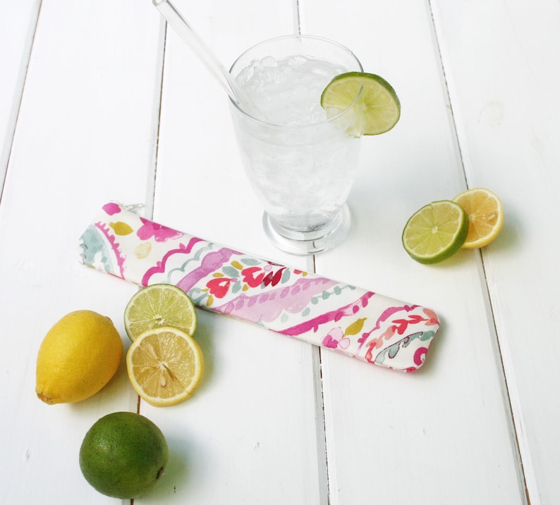 Reusable Straw Pouch Set Waterproof Zipper bag reusable | Etsy