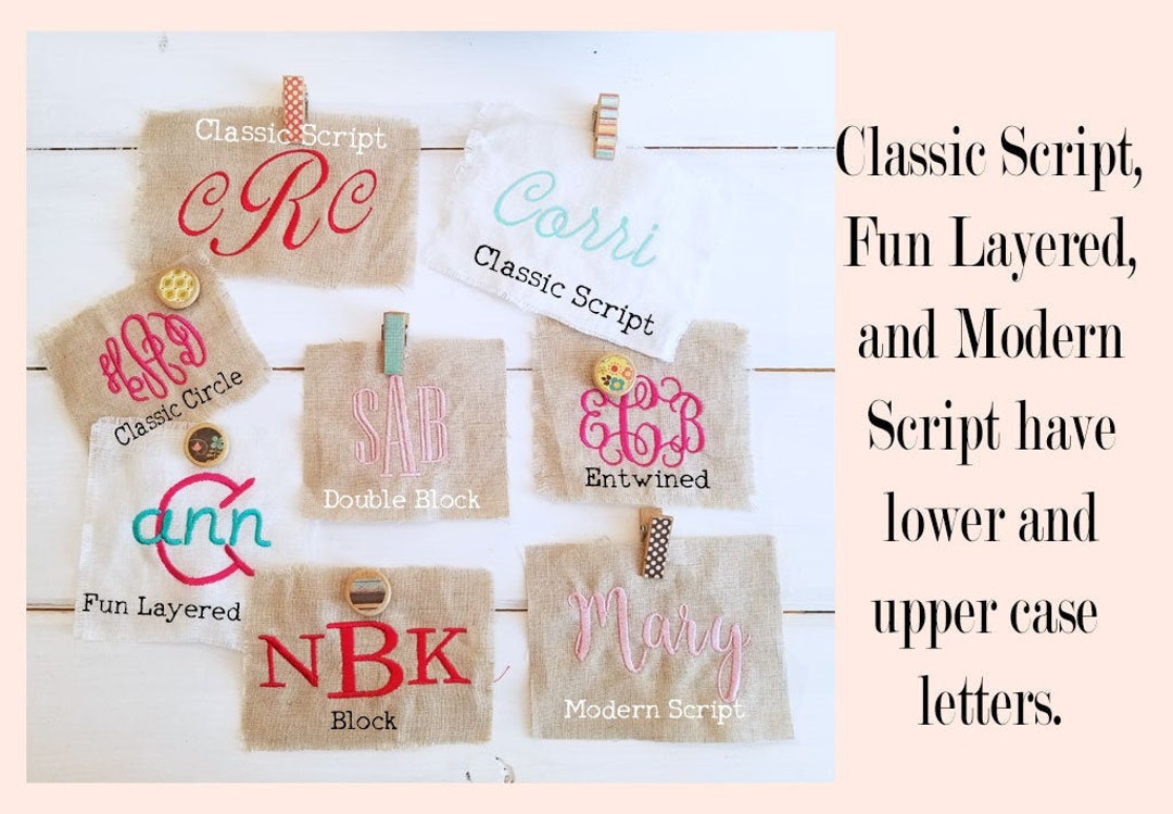 Three Letter Monogram or Name Monogram Add on for Oh Koey Sleeves - Etsy