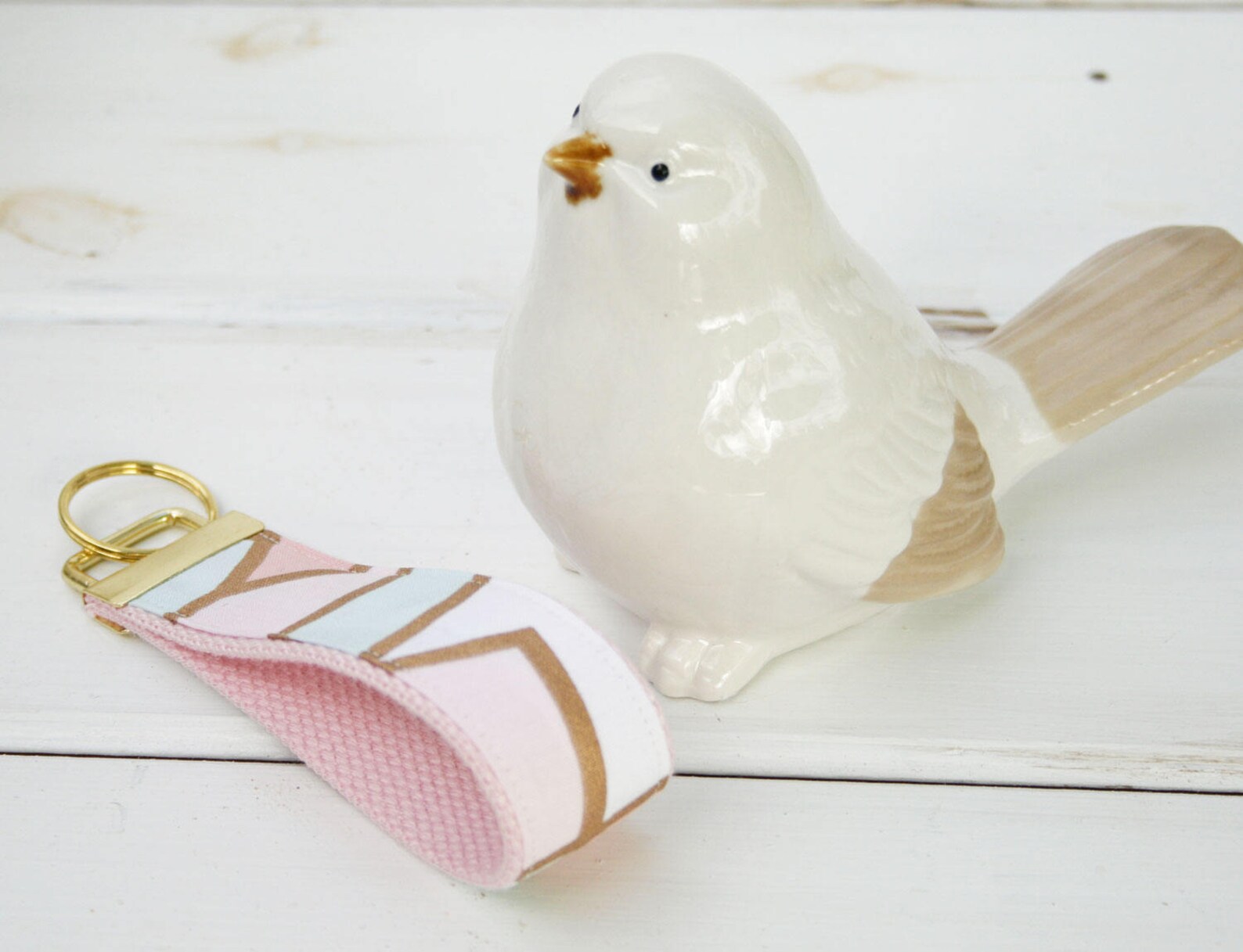 Arrow Keyfob, Peach Gold Key Chain, Wristlet Key Fob, Wristlet Key Ring ...