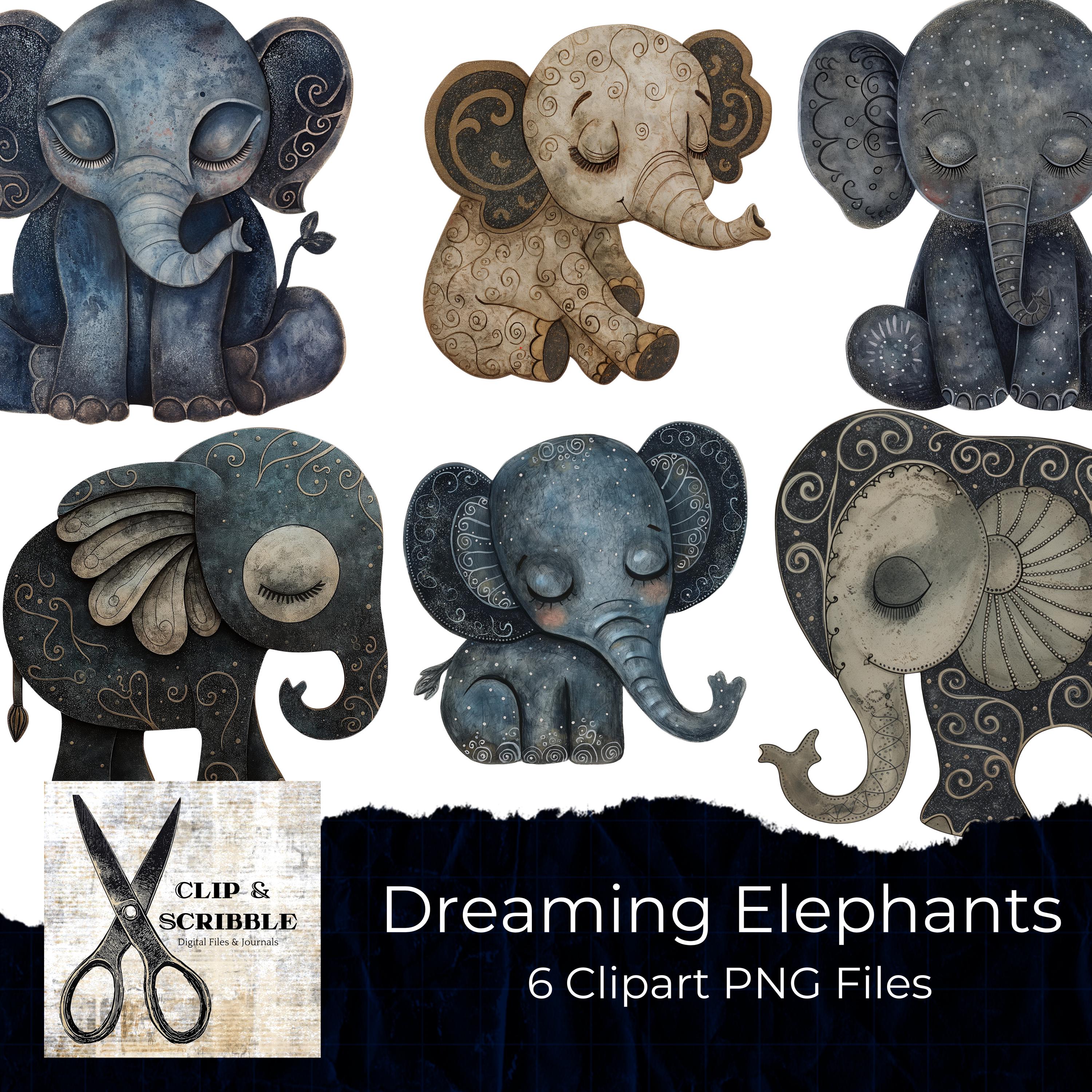 Baby Elephant Png, Cute Elephant Png, Cute Animal Clipart, Digital ...