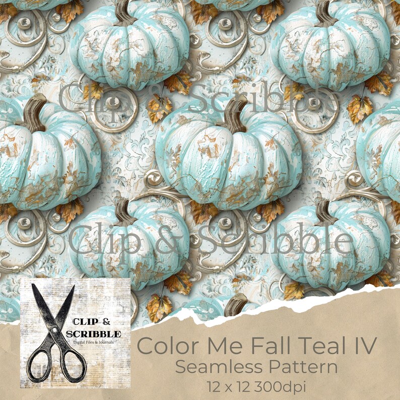 Autumn Pumpkins for Fall Journaling, Vintage Paper Crafts, Digital ...