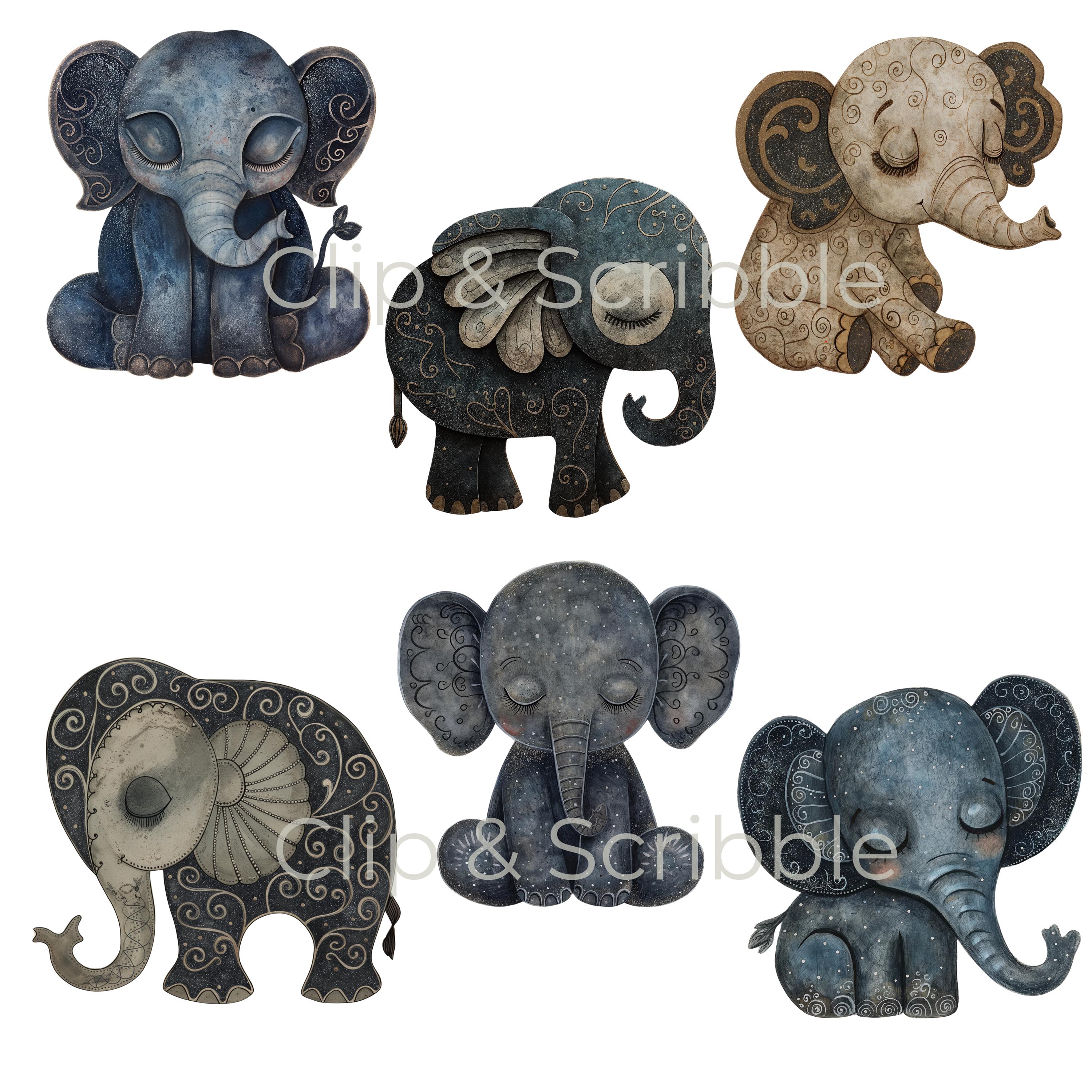 Baby Elephant Png, Cute Elephant Png, Cute Animal Clipart, Digital ...
