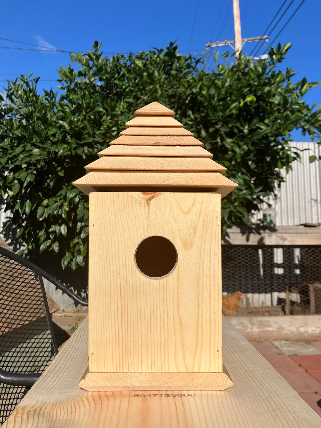 Japanese Inspired, Birdhouse Wooden Wren, Finch, Swallow, Pyramid ...