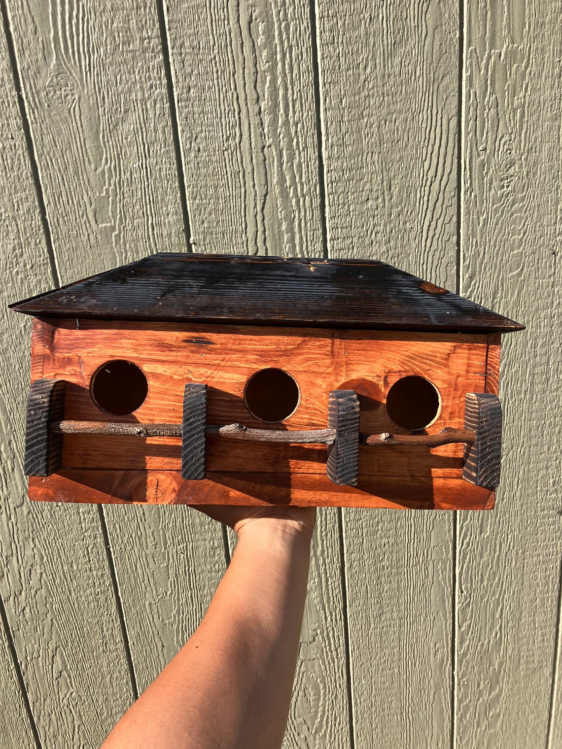 Multi Birdhouse, 3 Rooms, Wren, Swallow, Finch and Blue Bird House. - Etsy