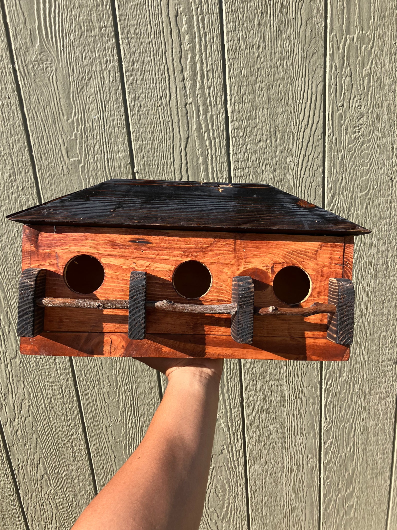 Multi Birdhouse, 3 Rooms, Wren, Swallow, Finch and Blue Bird House. - Etsy