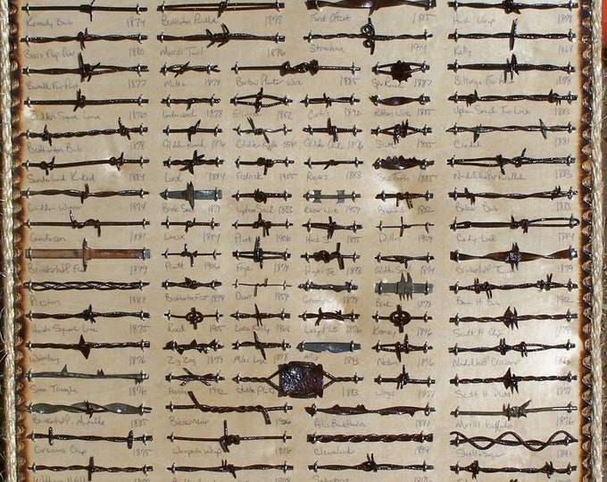 Antique Barbed Wire Display Authentic Barbwire Collection - Etsy