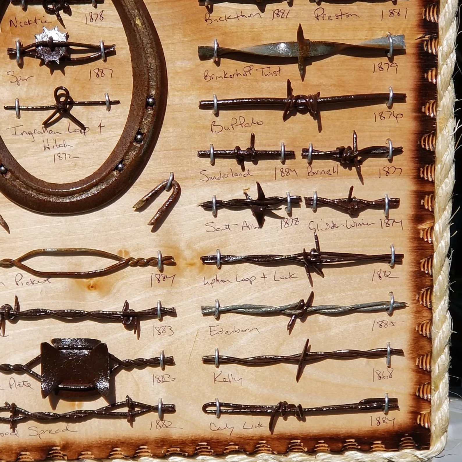 Antique Barbed Wire Display 50 Cuts Authentic Barbwire From the Old ...