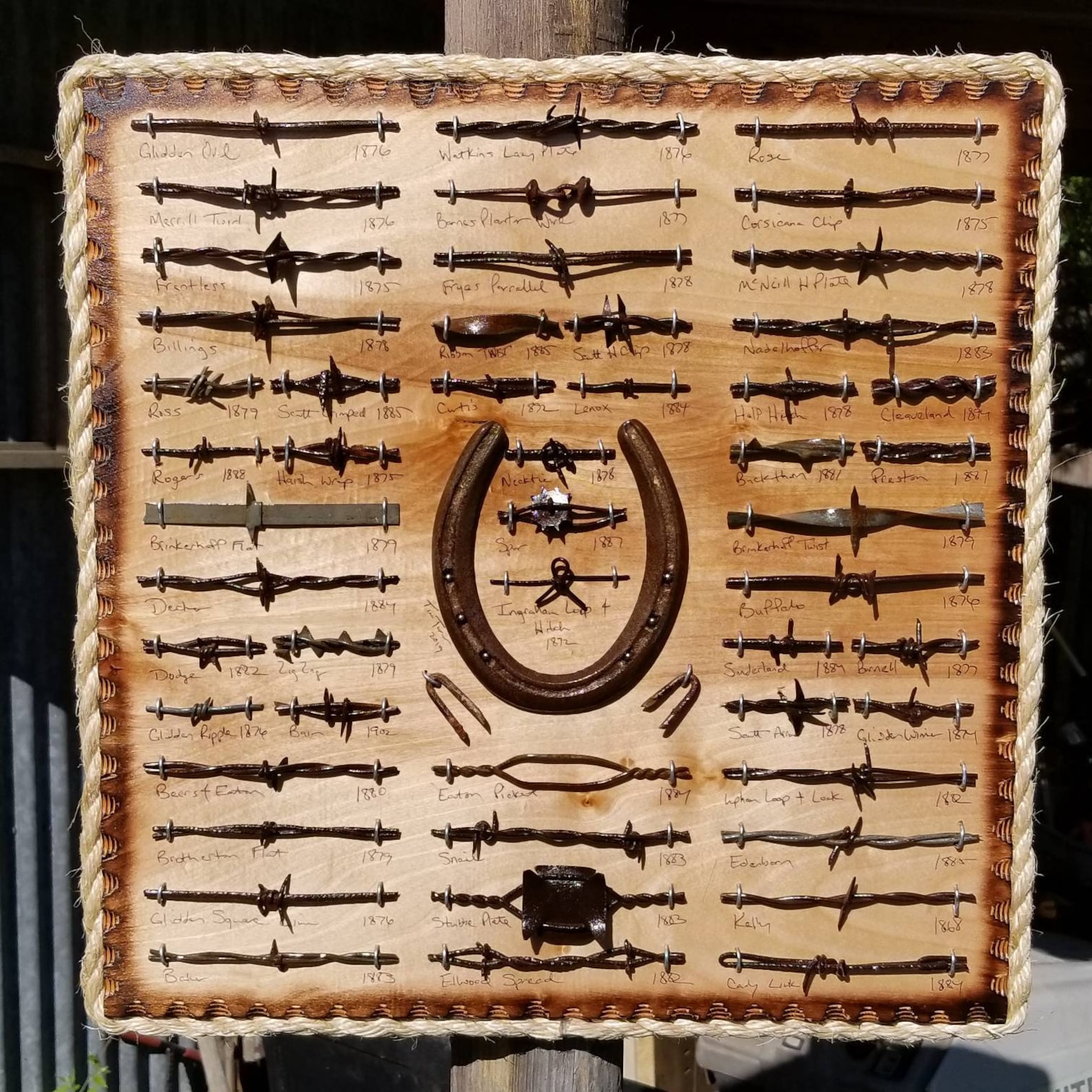 Antique Barbed Wire Display 50 Cuts Authentic Barbwire From the Old ...