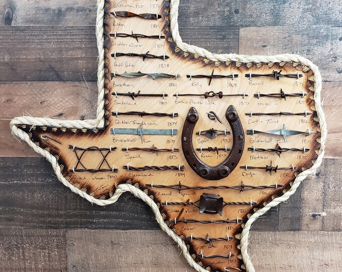 Large Antique Barbed Wire Display Authentic Barbwire Collection Texas ...