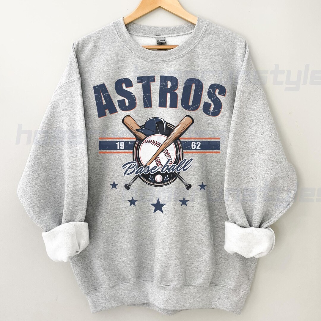 Houston Astros Sweatshirt , MLB Baseball Fan Apparel, Astros Baseball ...