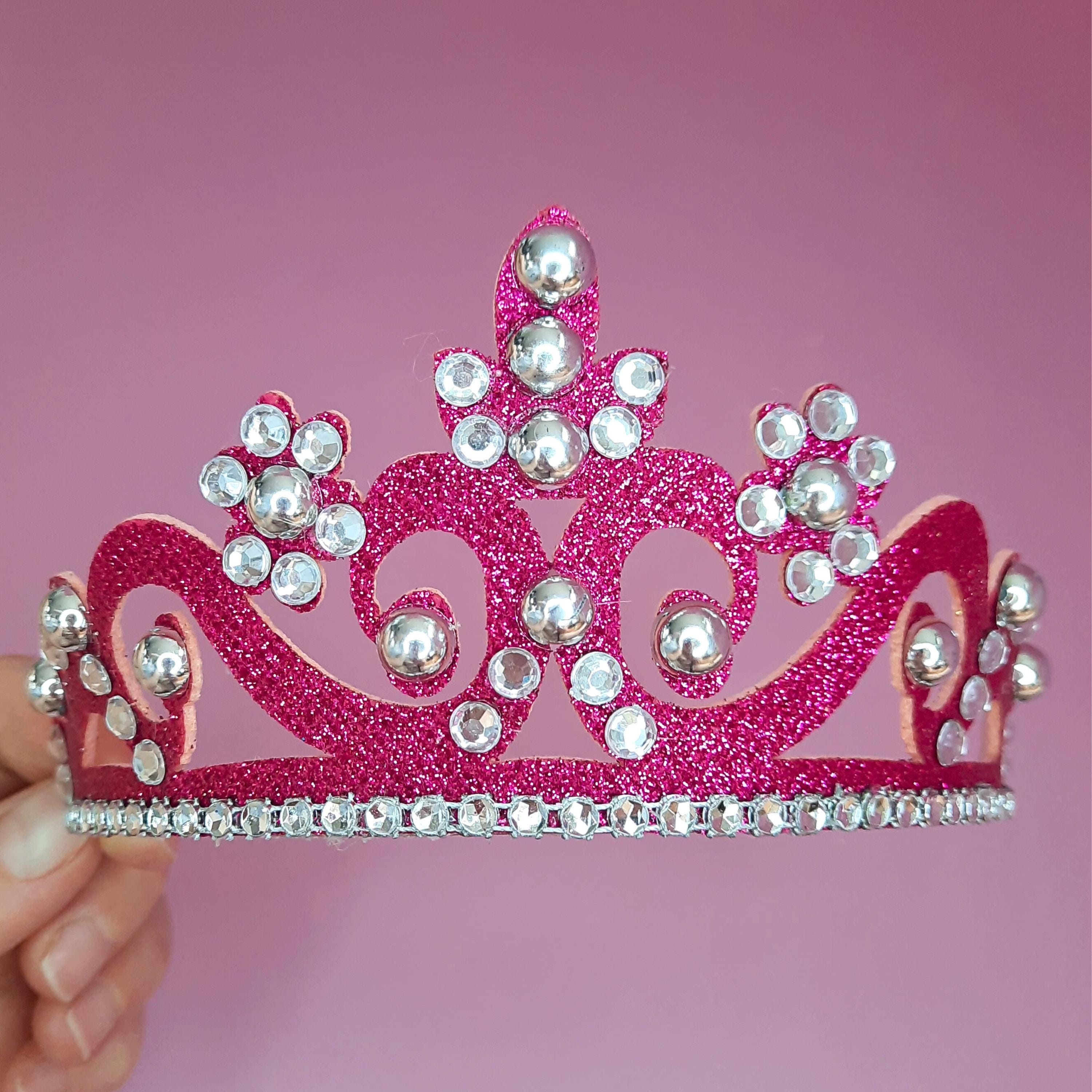 Princess Crown Gold Tiara Royal Crown Baby Crown Handmade Pink Crown ...
