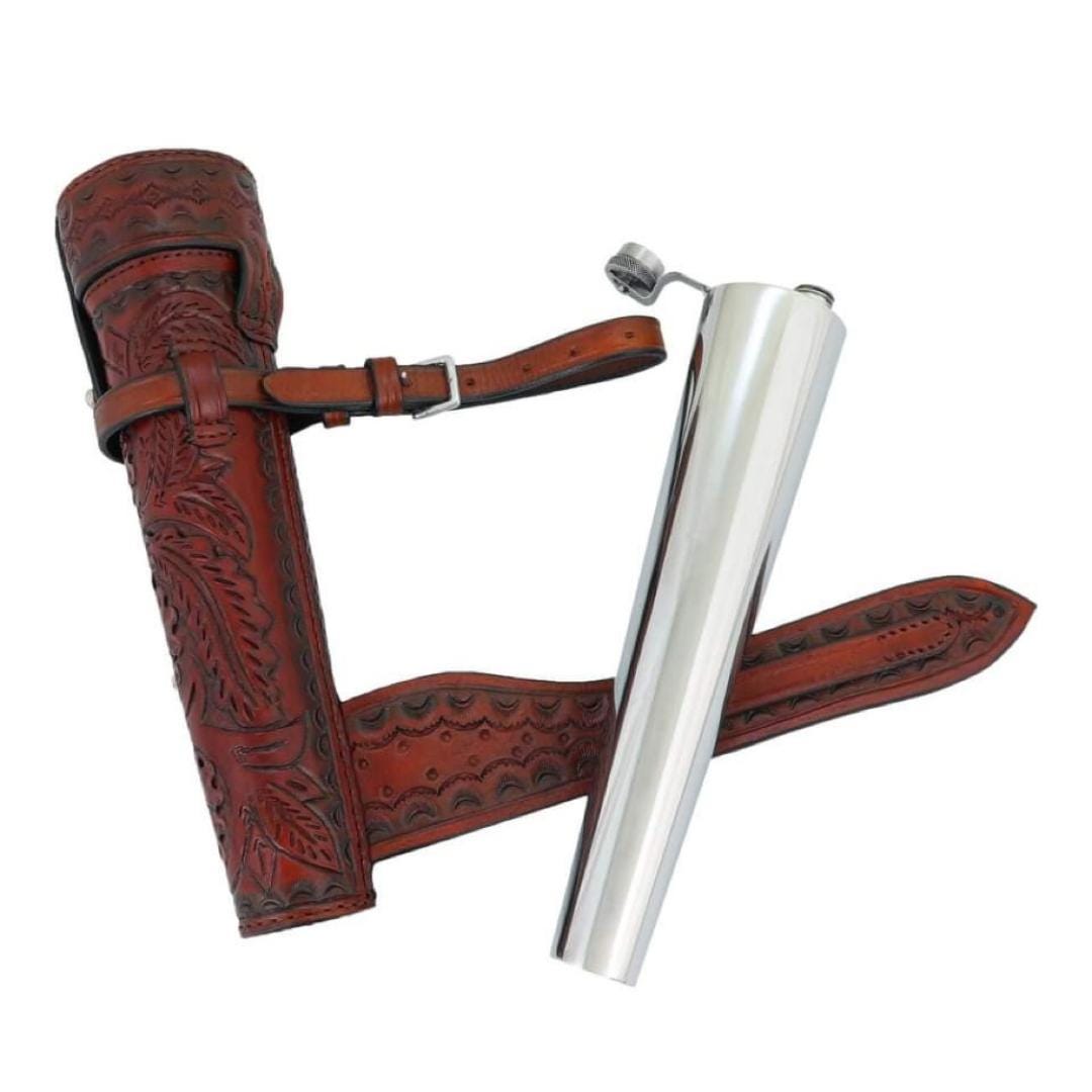 Hand Made Crafted Saddle Hip Flask Original Leather With Stainless ...