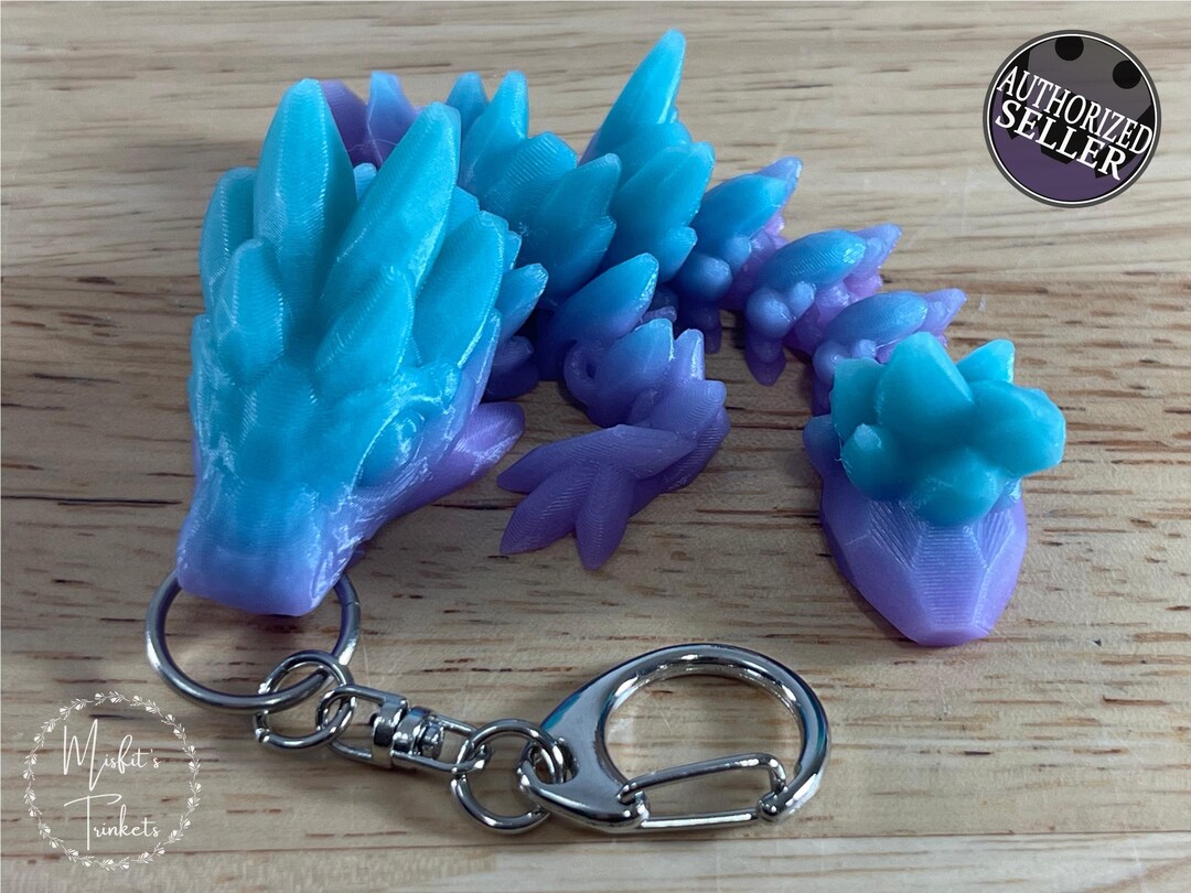 Cinderwing Gemstone Dragon Tadling Keychains - Etsy
