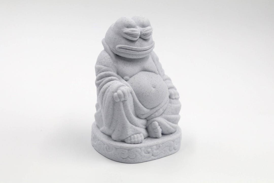 Pepe the Frog Marble Style Buddha Statue 3D Printed Home Decor Ornament ...