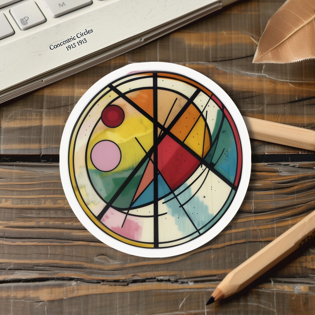 Abstract Circle Sticker, Abstract Art, Vinyl Decal Sticker, Artist ...