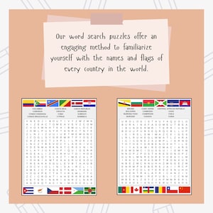 Countries Word Search Puzzles | Around the World Word Search | Country ...