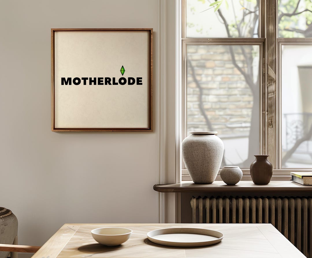 The Sims MOTHERLODE Print: Minimalist Gamer Room Decor (digital ...