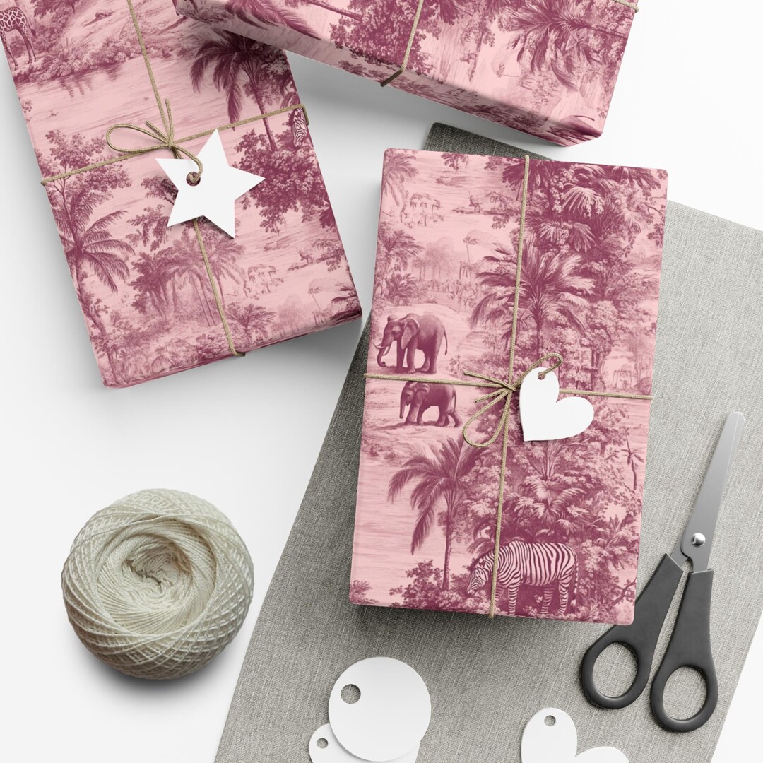 Toile De Jouey Wrapping Paper Christmas Trends 2024 Safari Pattern ...