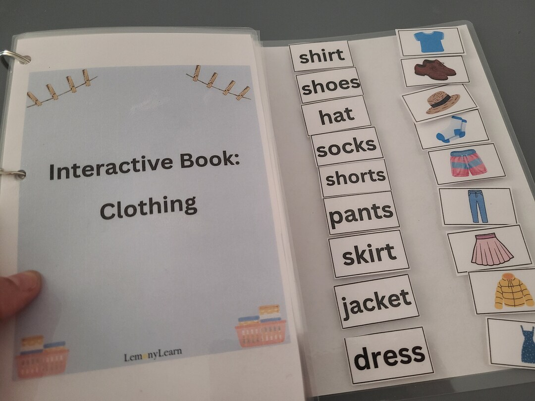Interactive Book: Clothing, Preschool Printable, Special Education ...
