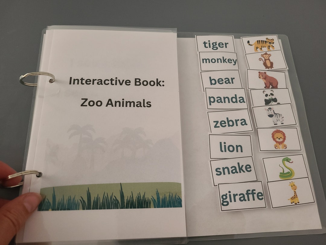 Interactive Book: Zoo Animals, Preschool Printable, Special Education ...