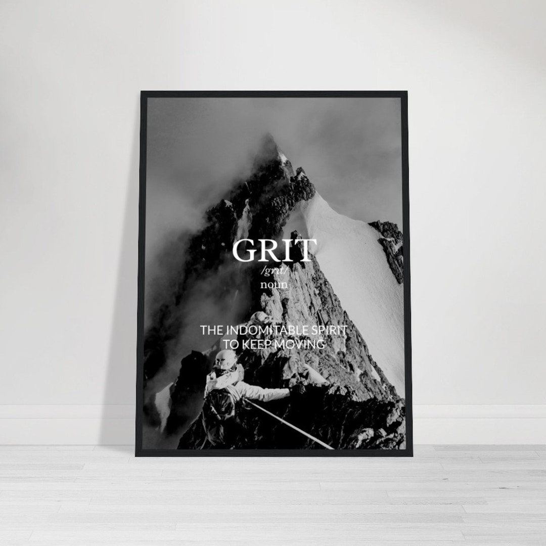 Motivational Poster Grit Definition Image Framed Wall Art - Etsy