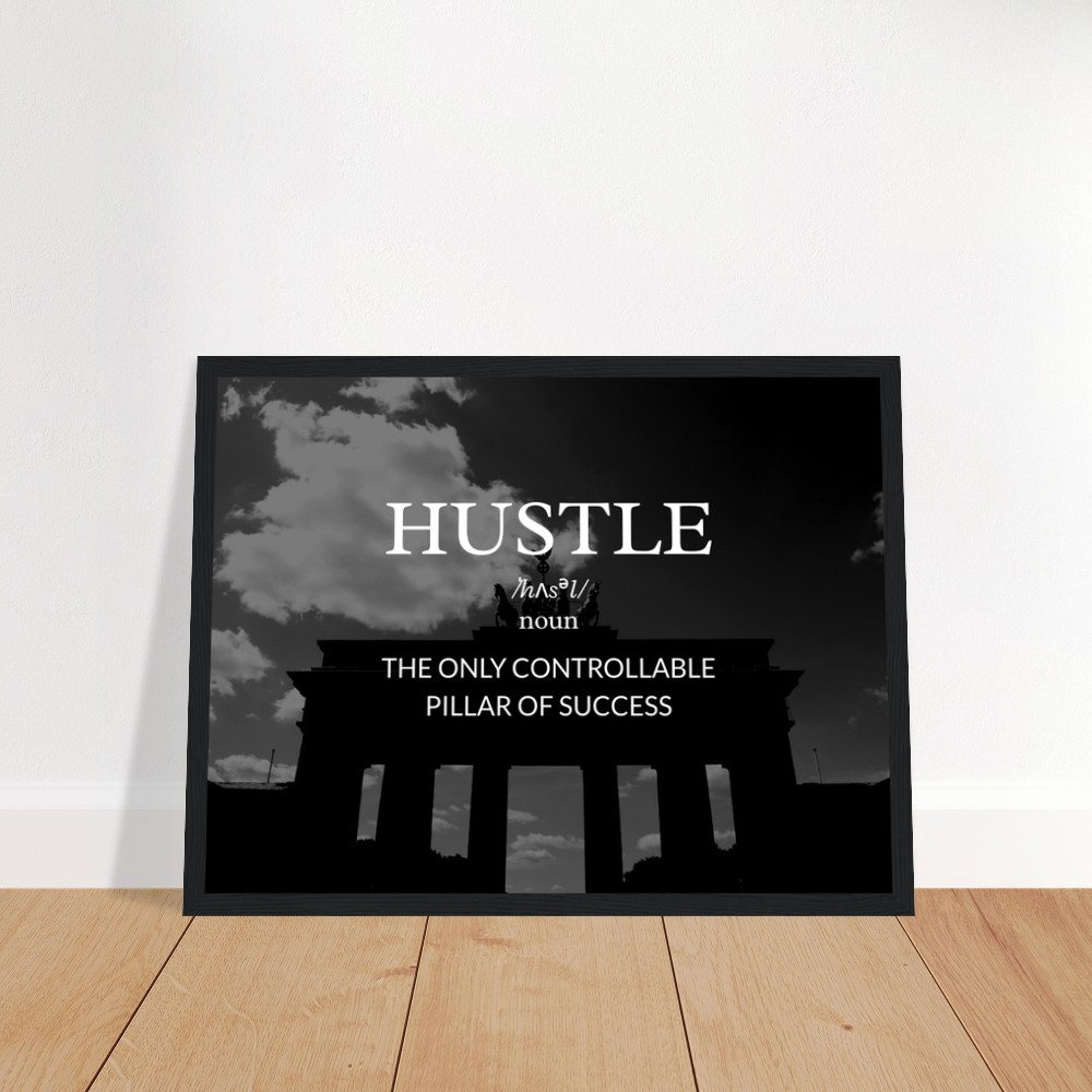 Motivational Poster Hustle Definition Success Wall Art Framed Image - Etsy